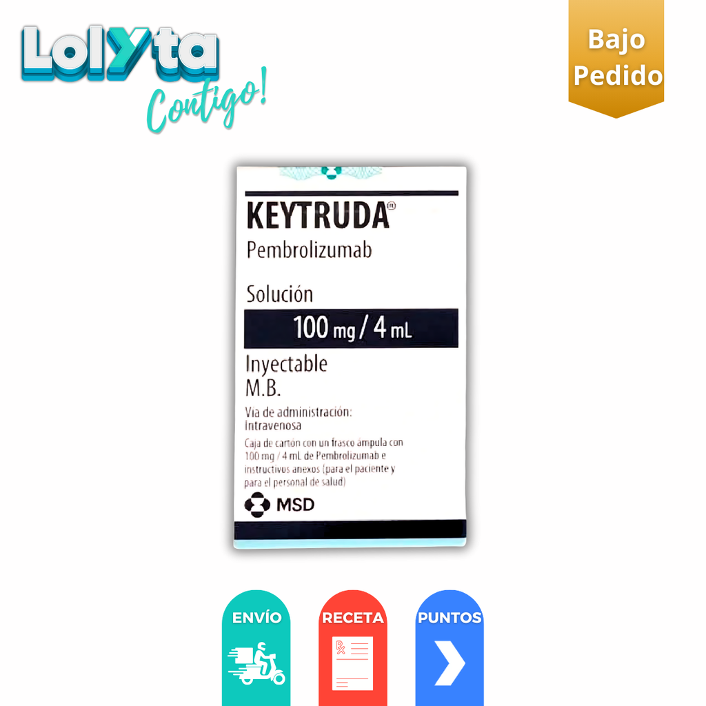 KEYTRUDA SOL INY 100 MG/4 ML PEMBROLIZUMAB LAB MSD | Website Farmacias ...